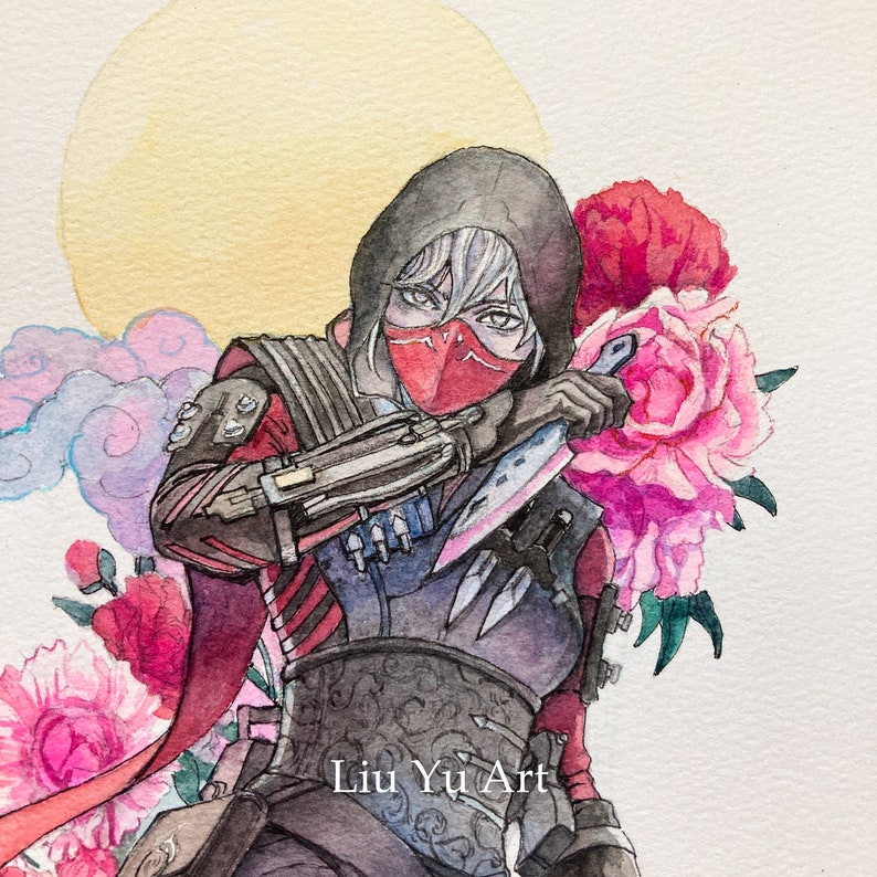 Apex Wraith Rift Stalker Fan Art Painting Watercolor Liu Yu - Etsy
