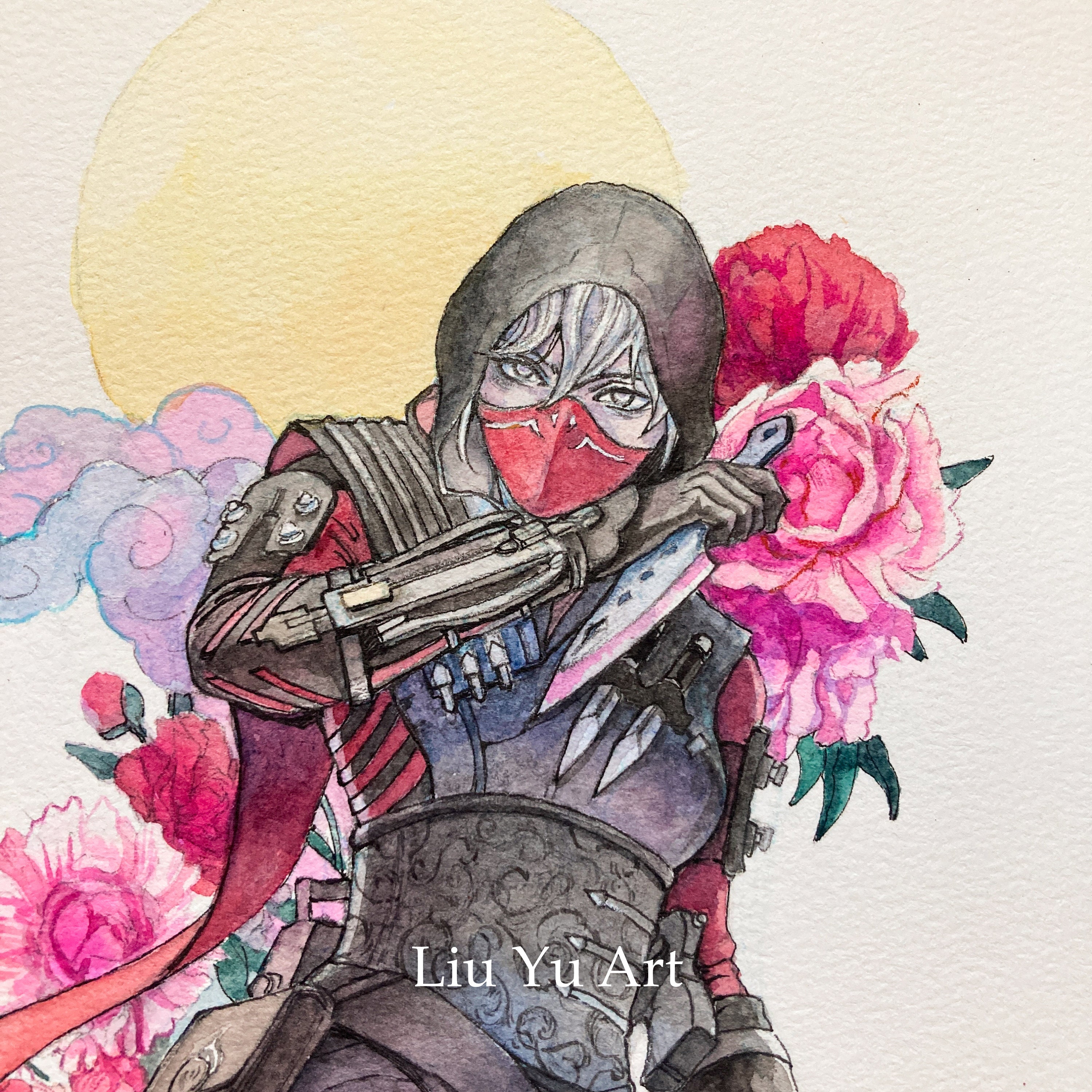 Apex Legends Wraith Rift Stalker Fan Art Painting Watercolor - Etsy
