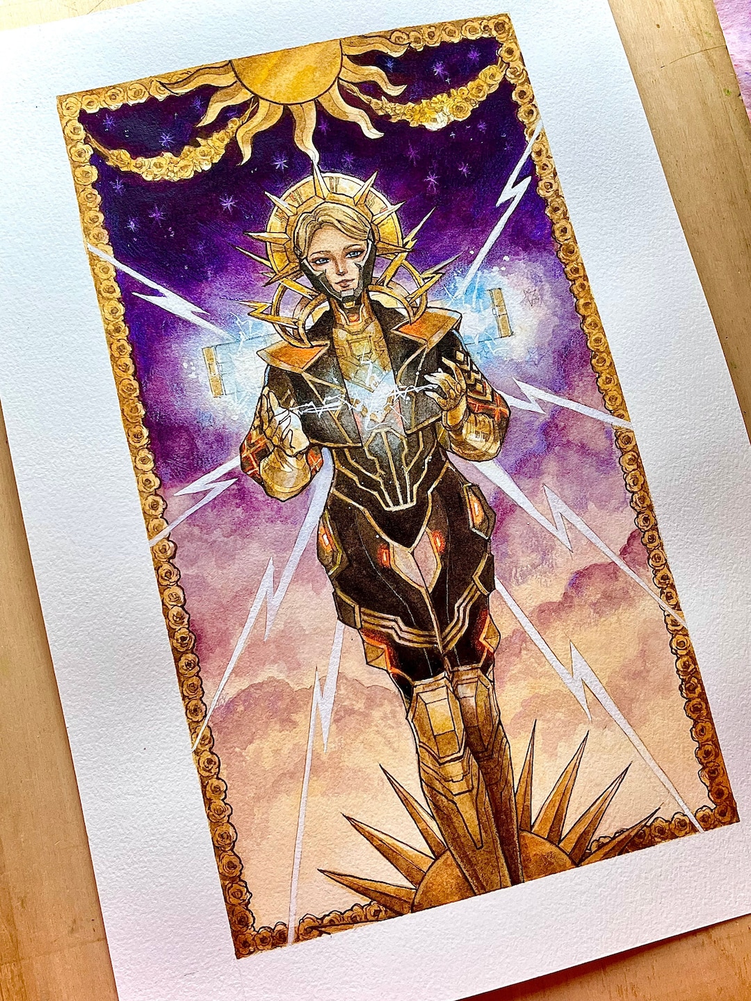 Apex Legends Wattson Solar Static Fan Art Watercolor Paingting Liu Yu ...