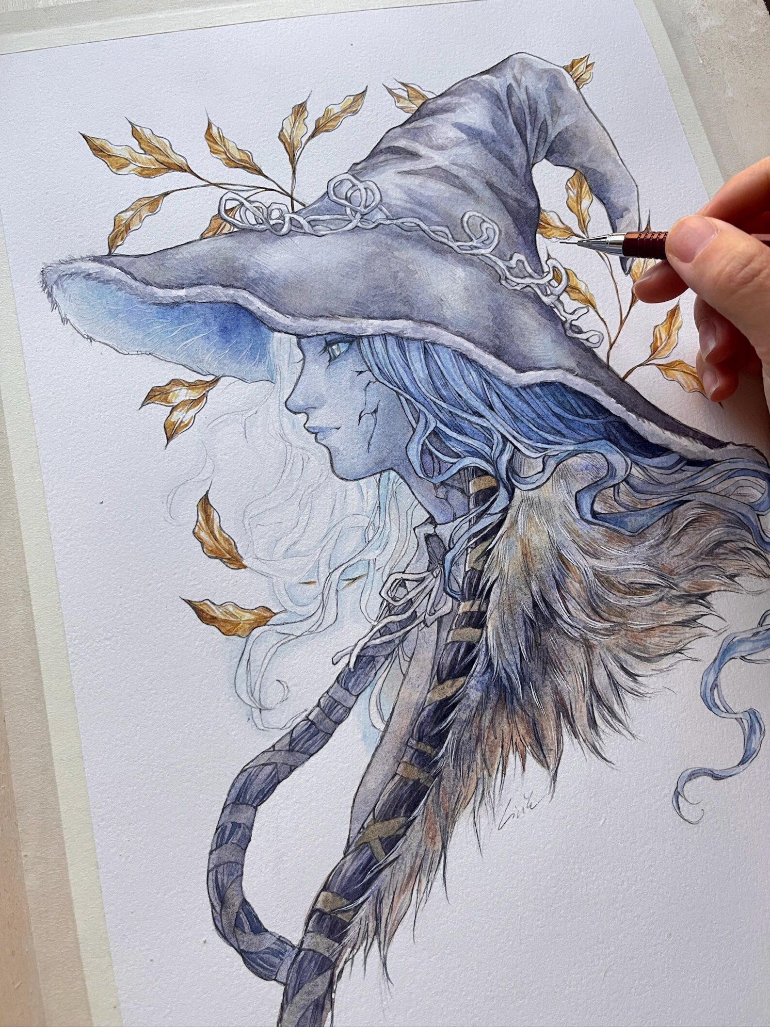 Elden Ring Ranni the Witch Fan Art Watercolor Liu Yu Art, Original Art ...