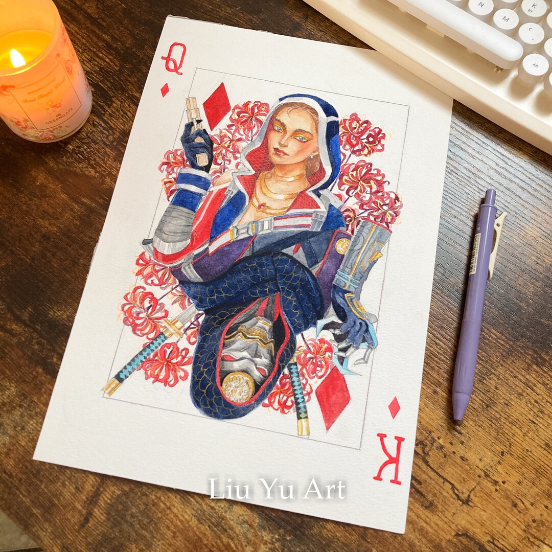 Apex Loba Revenant Fan Art Watercolor Painting Liu Yu Art, Original Art ...