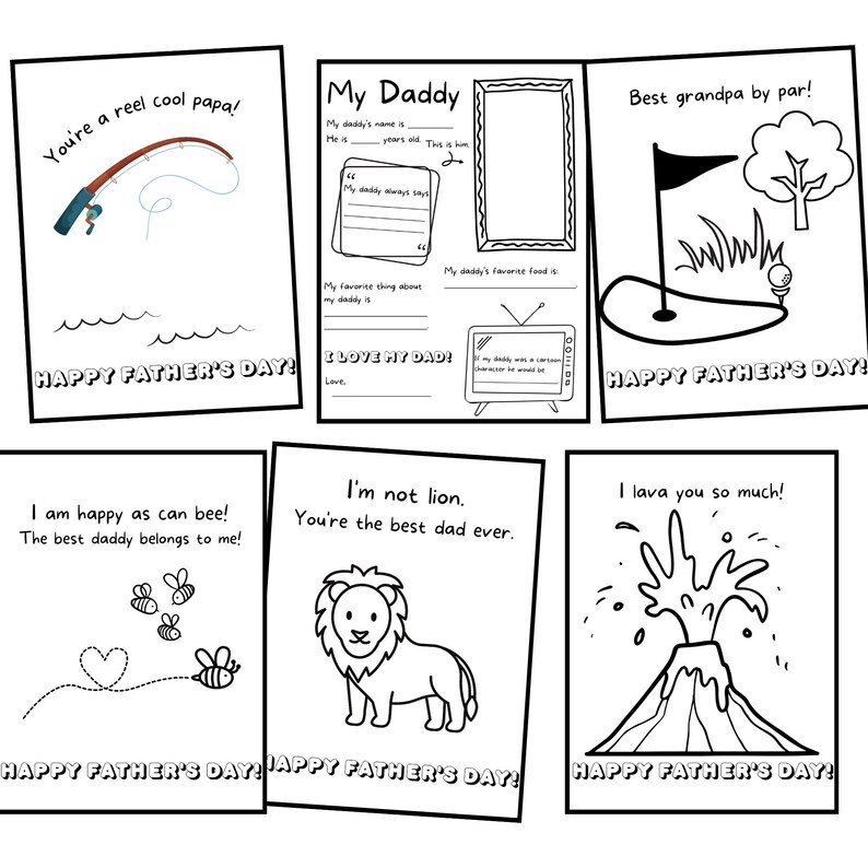 Father's Day Printables INSTANT DOWNLOAD - Etsy