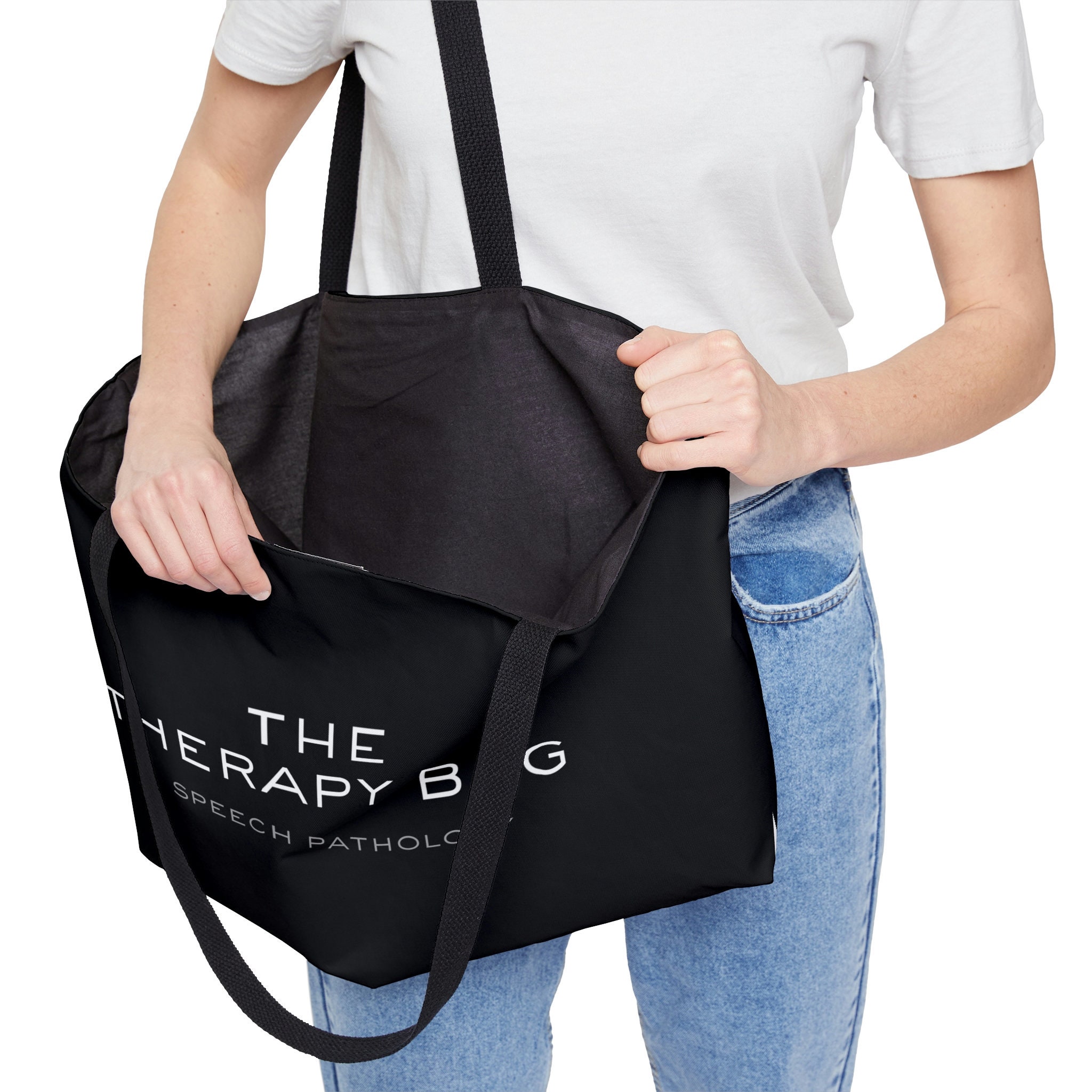 Black Speech Therapy Bag Therapy Materials Bag SLP Tote Bag - Etsy
