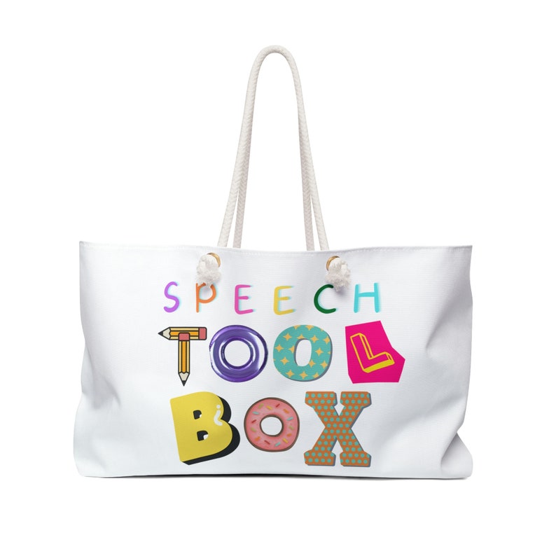 Speech Tool Box Bag, Therapy Materials Bag, SLP Tote, Speech Language ...