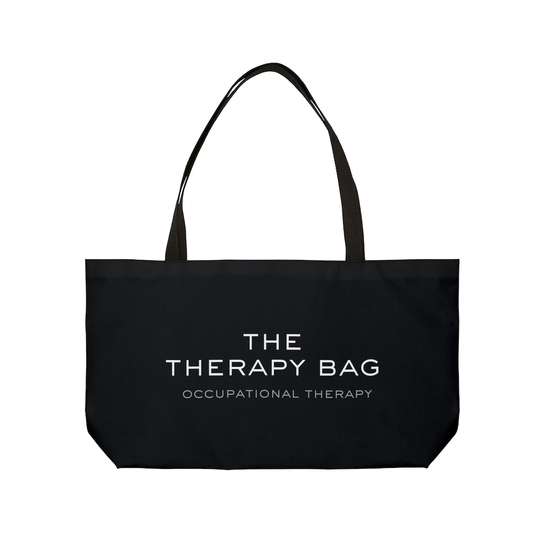 Black Occupational Therapy Bag, Therapy Materials Bag, OT Tote Bag ...