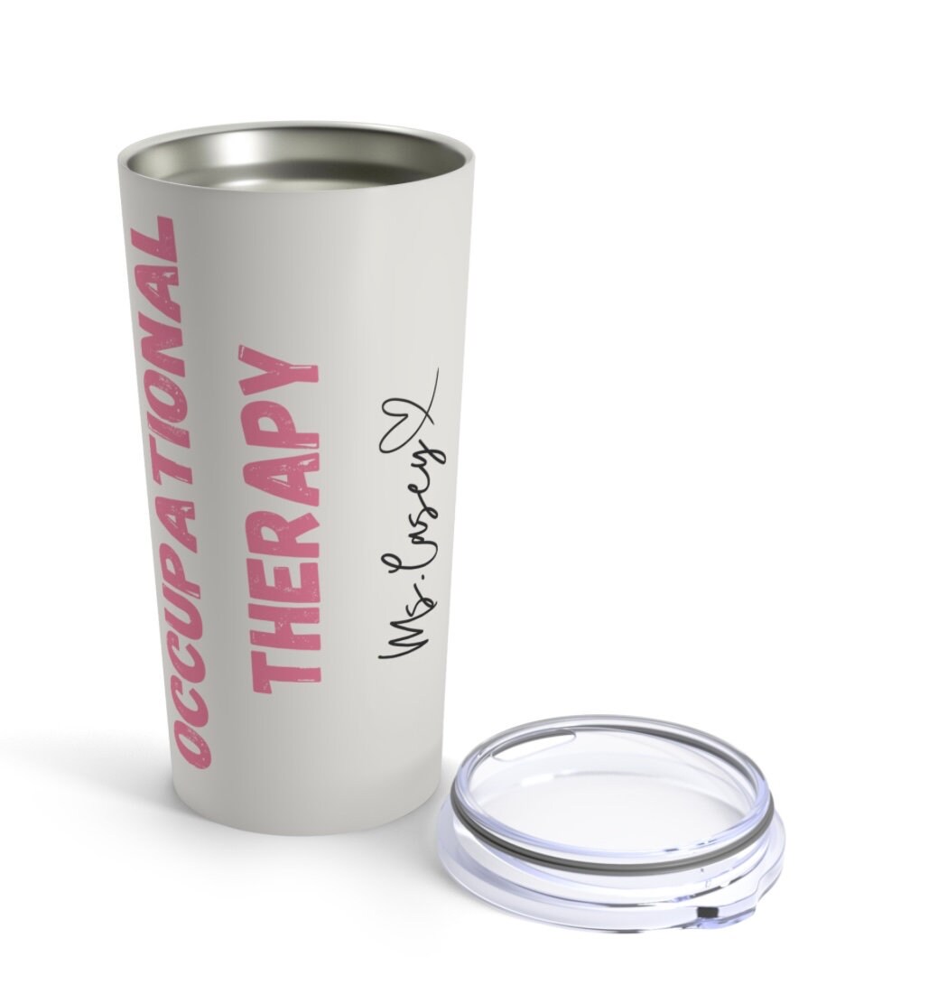 Personalized White Speech Pathologist Tumbler, Occupational Therapy ...