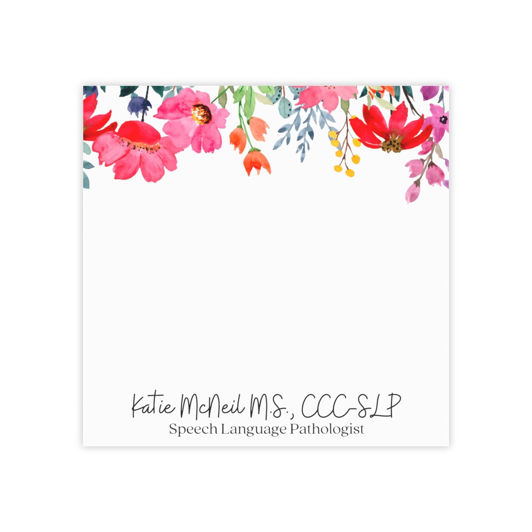 Personalized Speech Therapy Post-it Notes, SLP Gifts, Speech Therapy ...