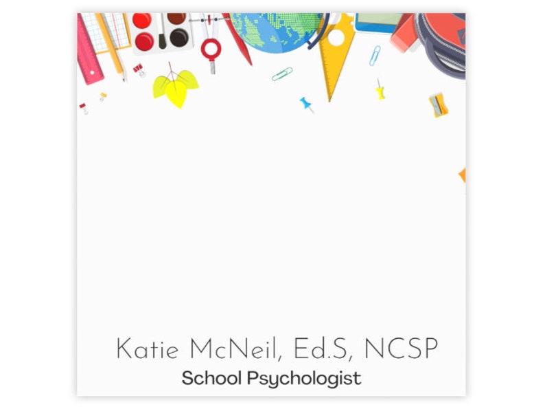 Personalized School Psychologist Post-it® Note Pads, Custom School ...