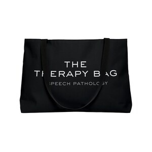 Black Speech Therapy Bag, Therapy Materials Bag, SLP Tote Bag, Speech ...