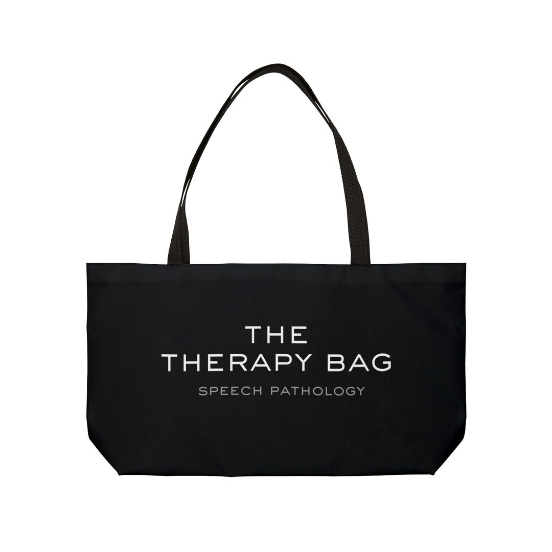 Black Speech Therapy Bag, Therapy Materials Bag, SLP Tote Bag, Speech ...
