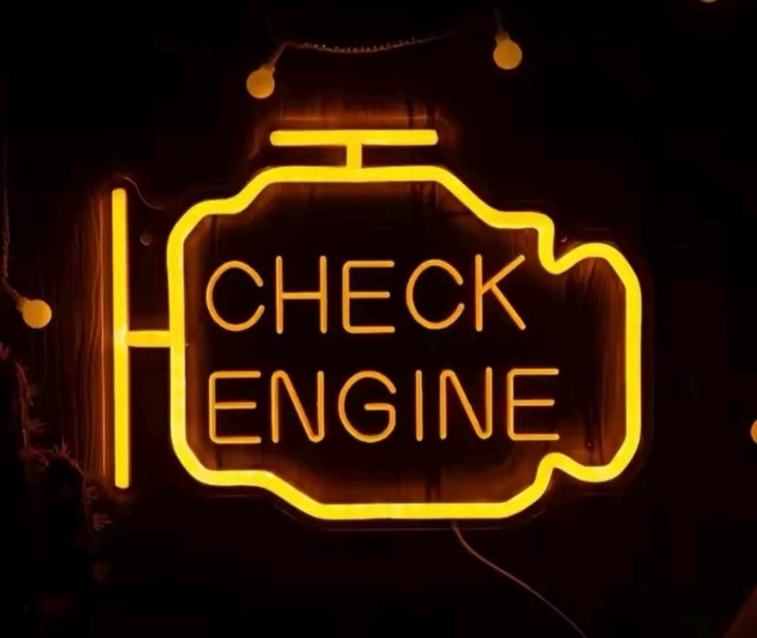 Custom Handmade Check Engine Neon Sign USB Powered LED Wall Decor for ...