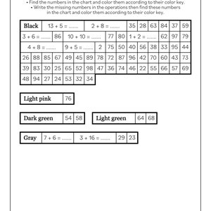 Halloween Activity Math Mystery Pictures Coloring Printables: Hundred ...
