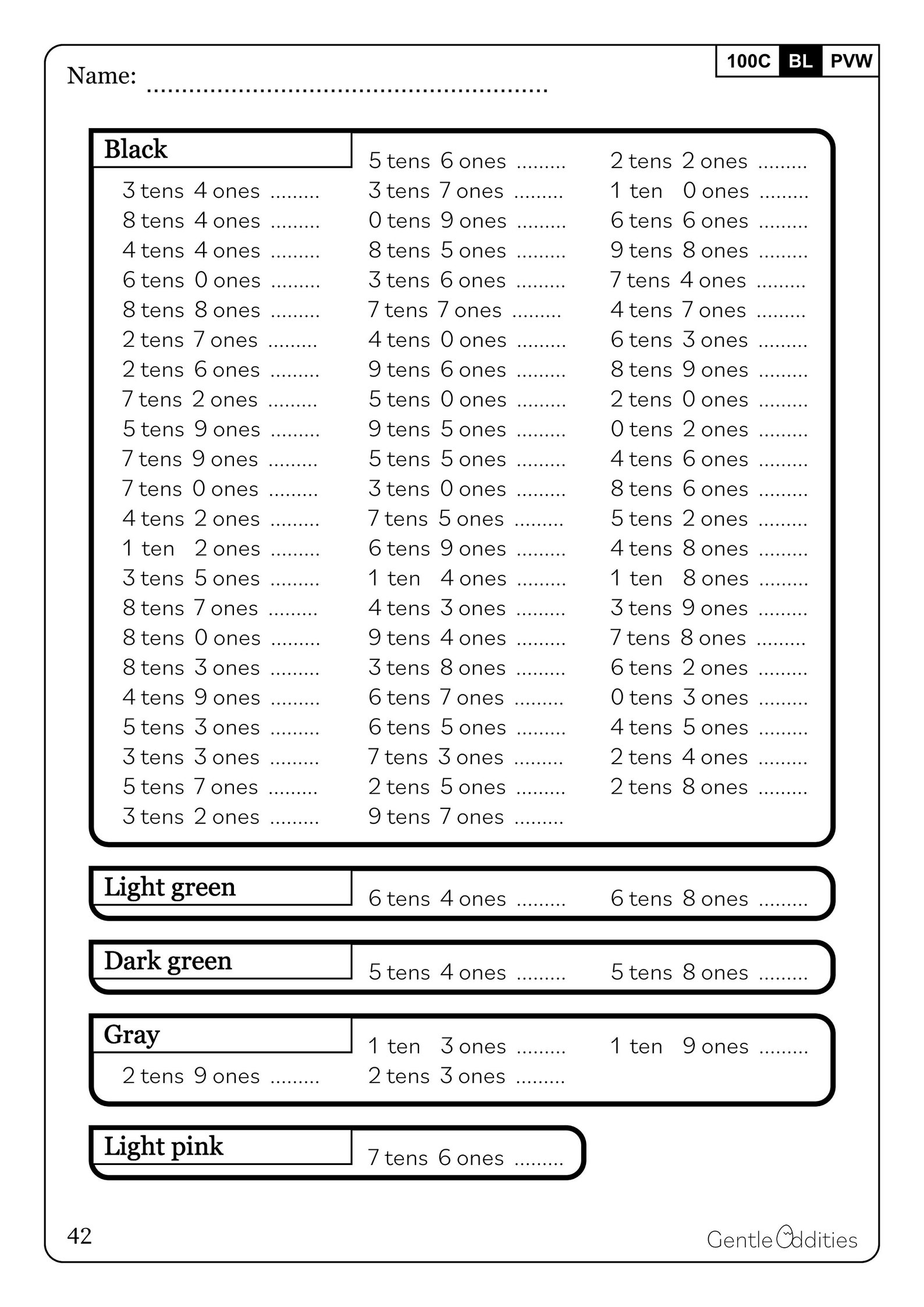Halloween Activity Math Mystery Pictures Coloring Printables: Hundred ...