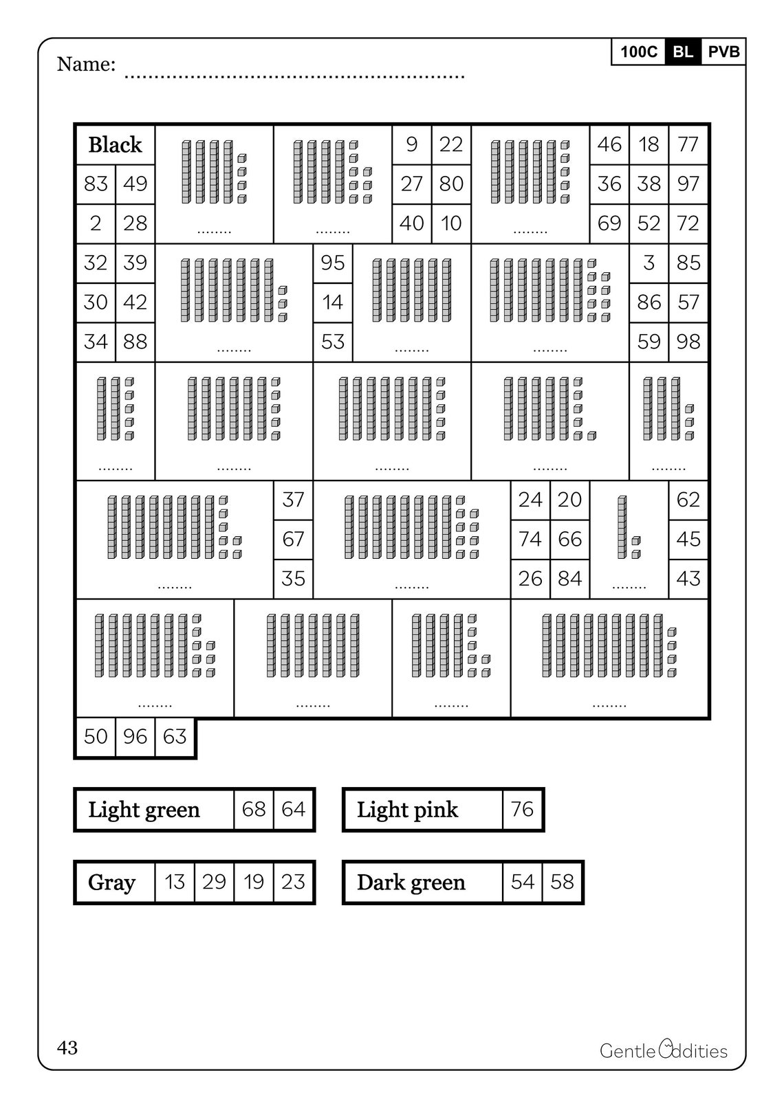 Halloween Activity Math Mystery Pictures Coloring Printables: Hundred ...