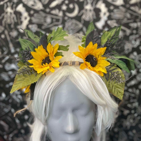 Sunflower Crown - Etsy