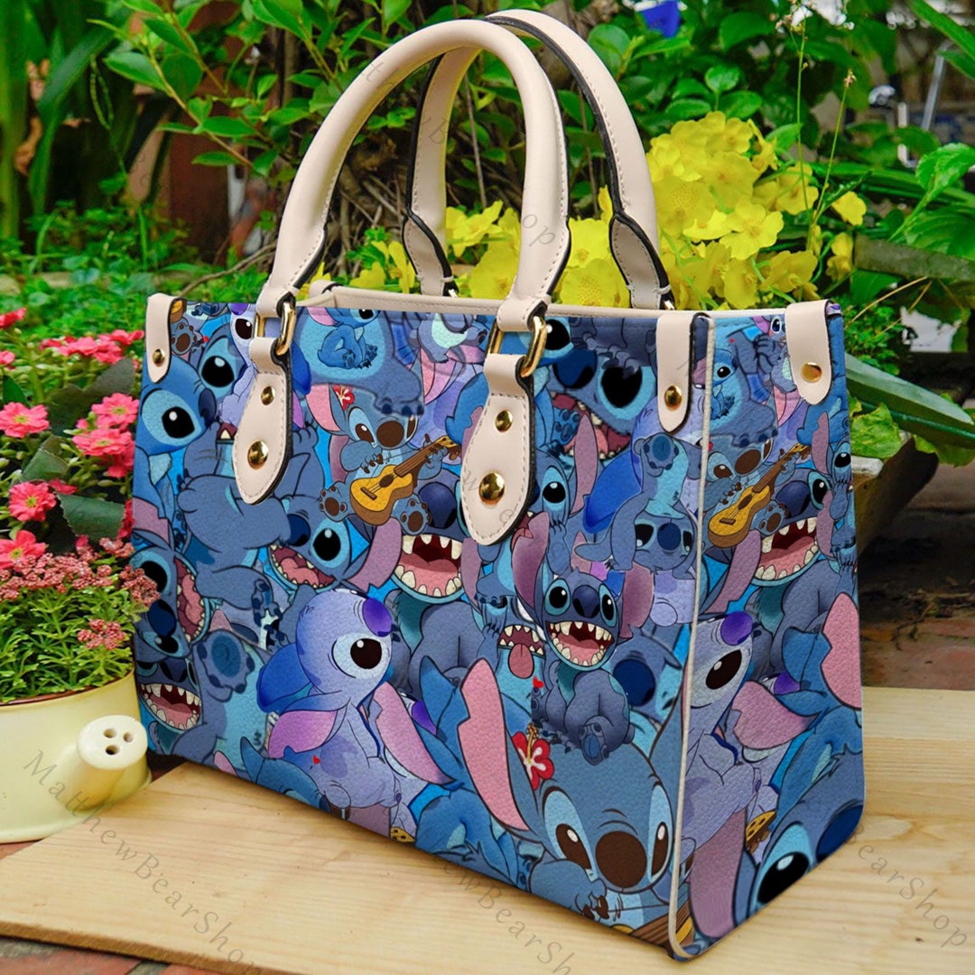Stitch Top Handle Bags, Lilo and Stitch Bags, Woman Leather Handbag ...