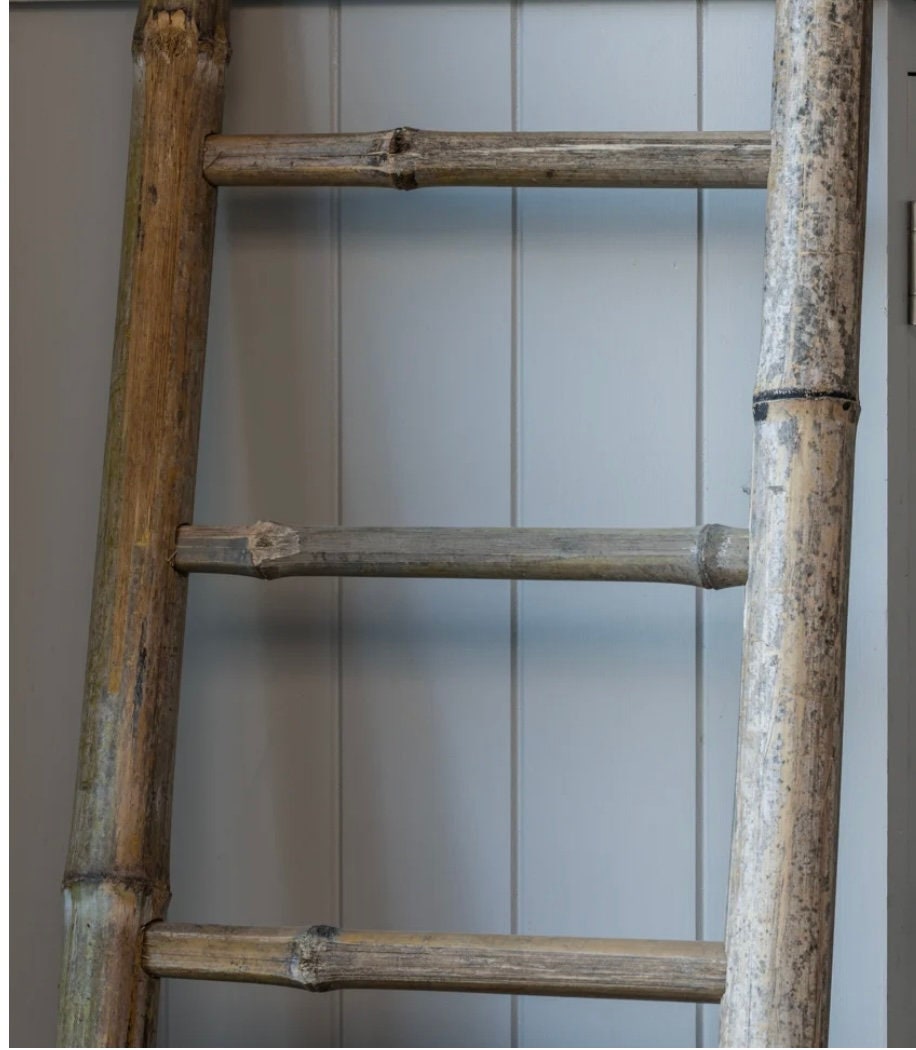5 Rung Bamboo Ladder Bamboo Shelving Home Decor Stunning BAMBOO ...