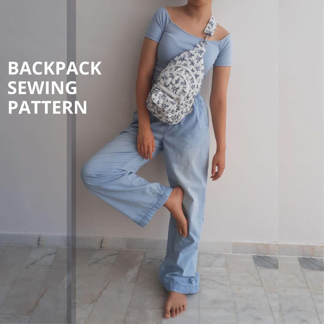 Backpack Sewing Pattern | Convertible Sling Bag Quilted Backpack ...