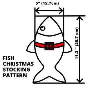 Fish Christmas Stocking Pattern, Stockings for Cats - Etsy
