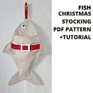 Fish Christmas Stocking Pattern, Stockings for Cats - Etsy