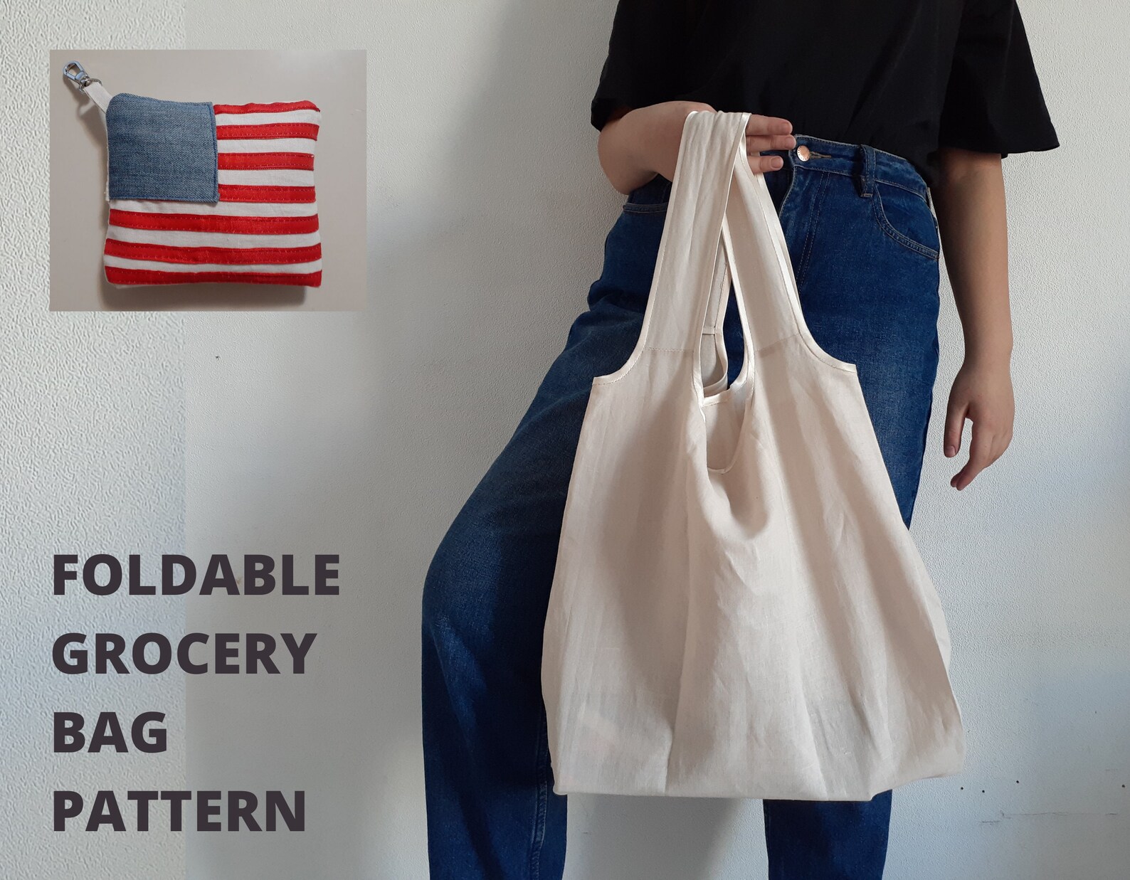 Foldable Grocery Bag Pattern - Etsy