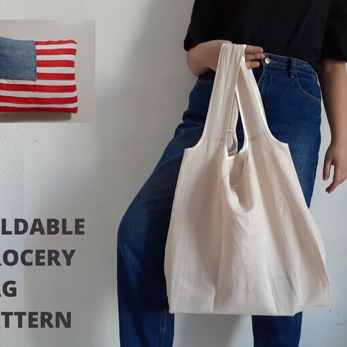 Foldable Grocery Bag Pattern - Etsy