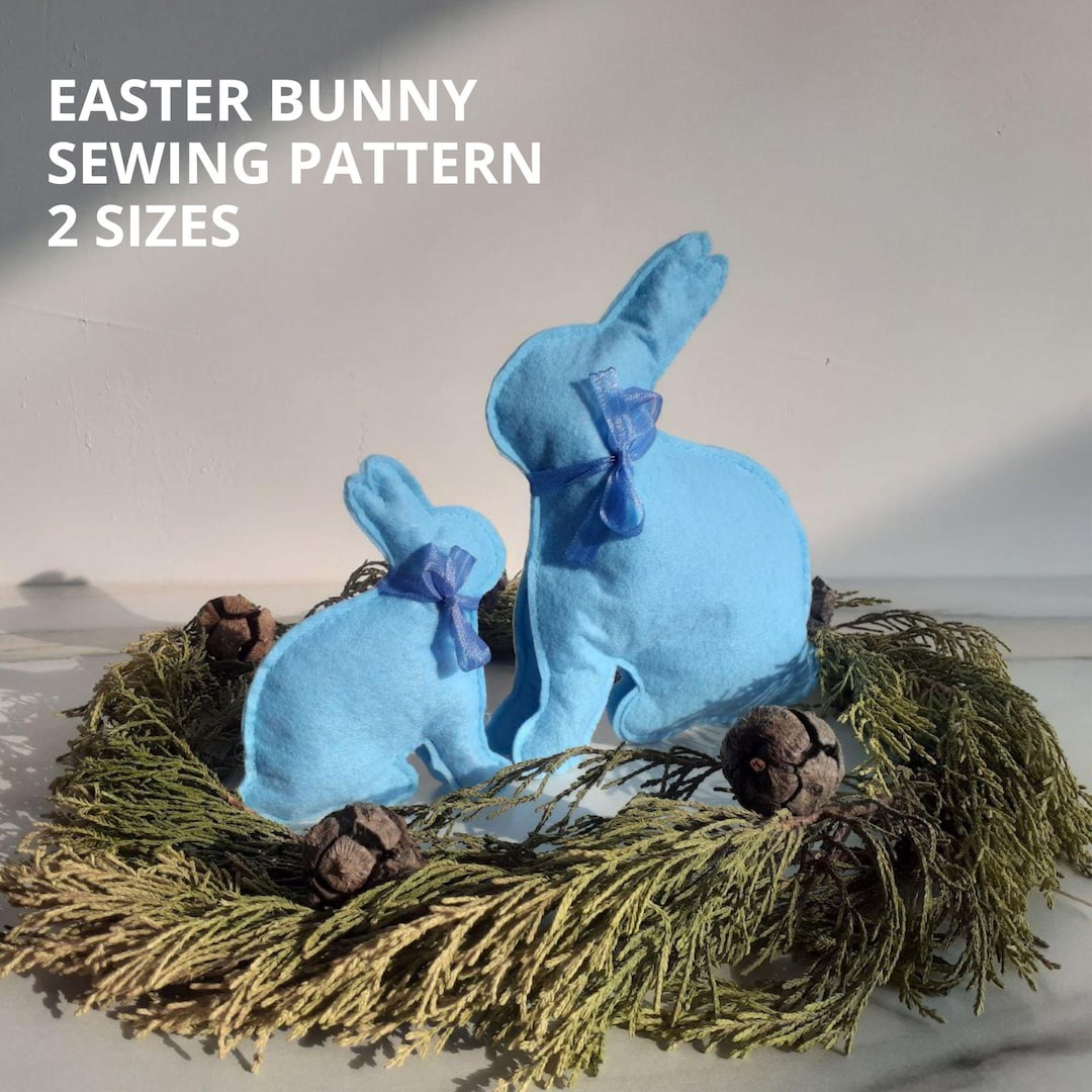 DIY Easter Bunny, PDF Sewing Pattern, Sitting Bunny Pattern - Etsy