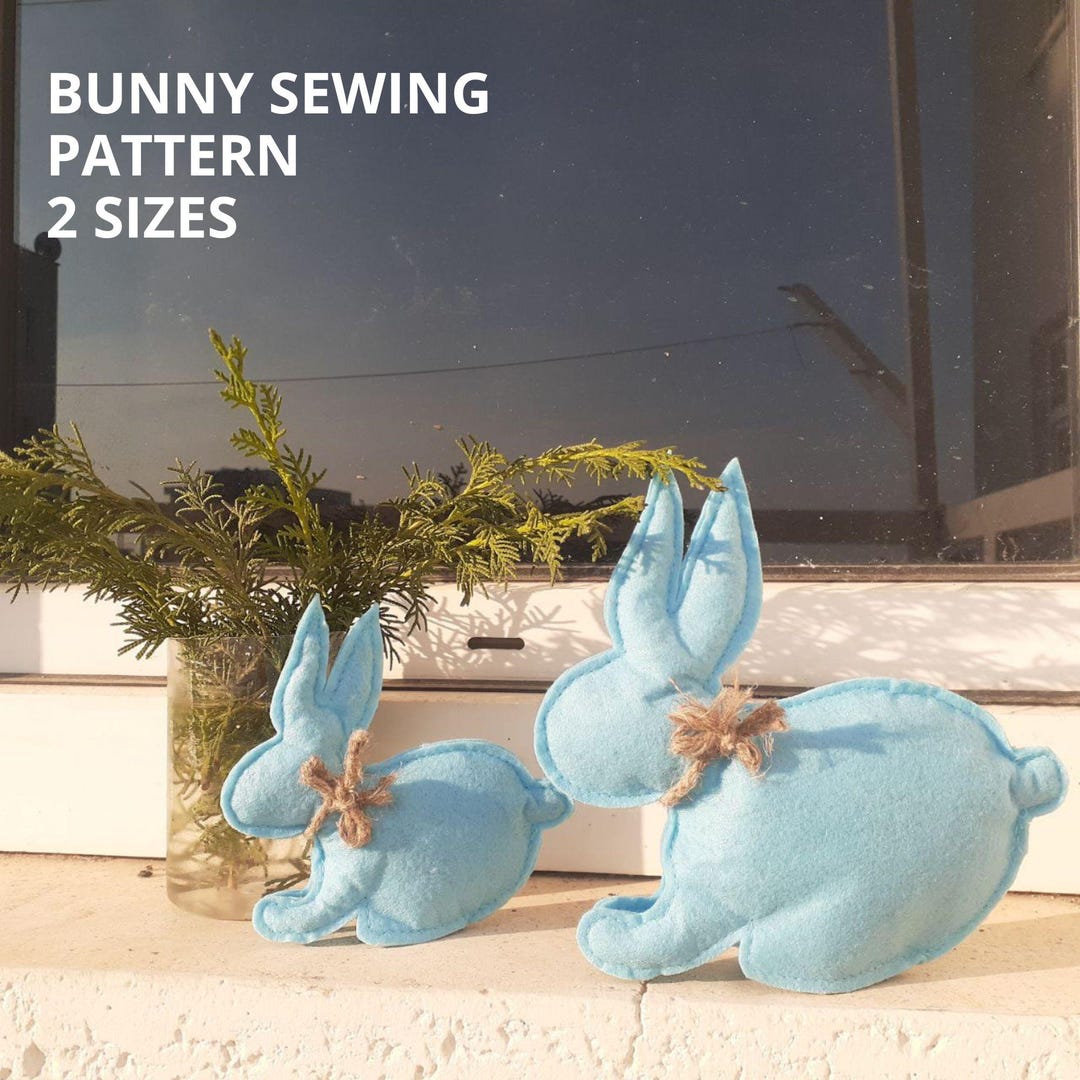 Easter Bunny Sewing Pattern - Standing Rabbit Plush DIY - Etsy