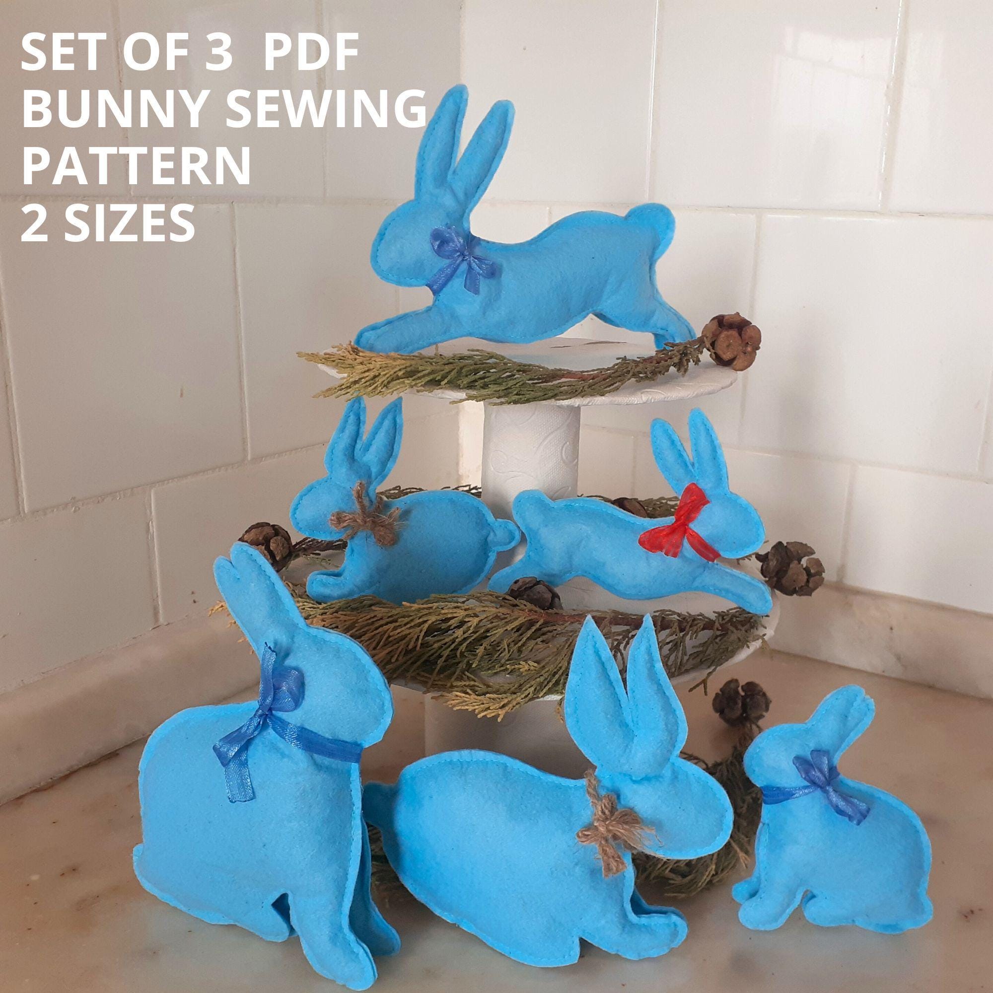 Set of 3 PDF Bunny Sewing Pattern - Etsy