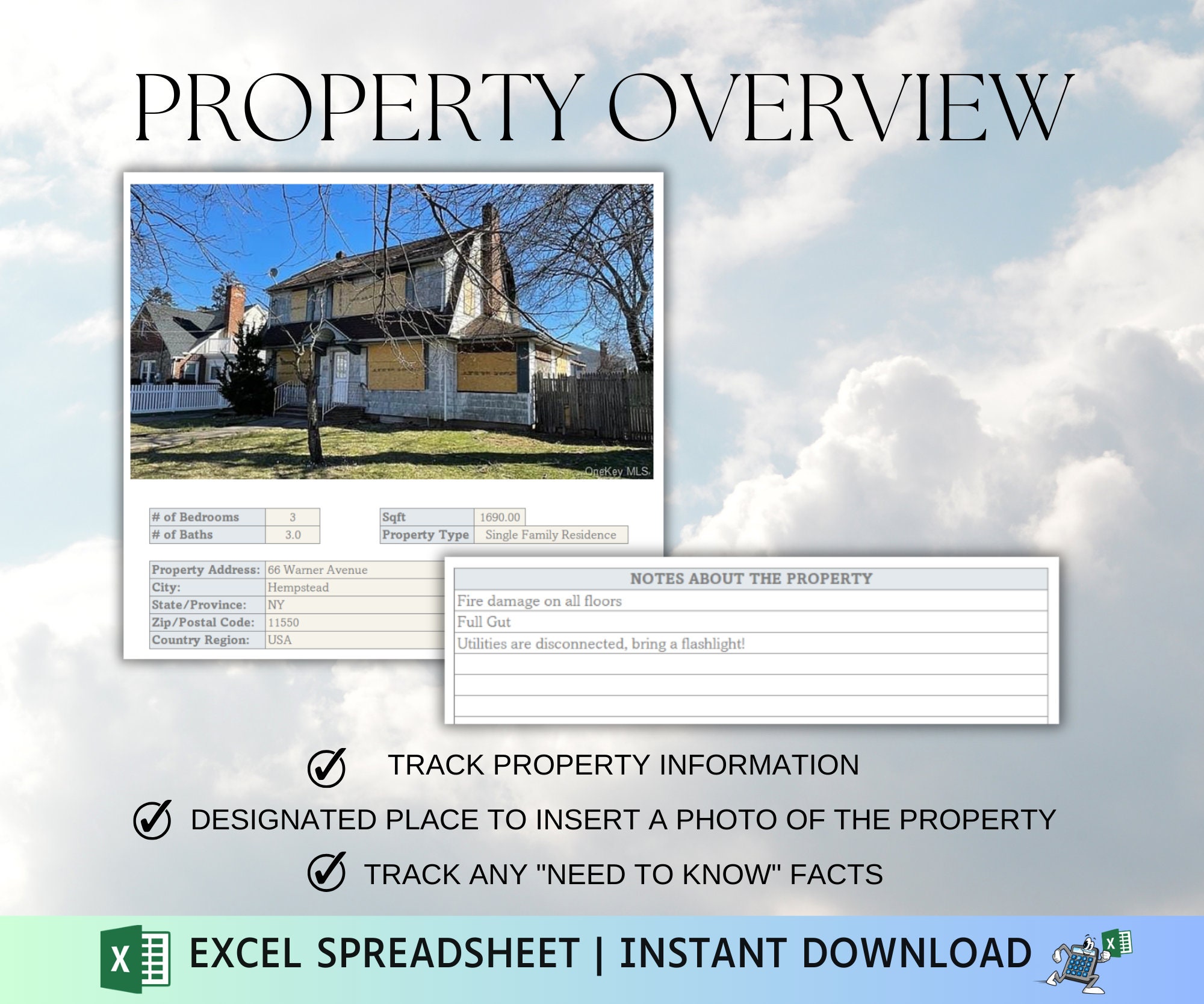Multi Property House Flipping Calculator Spreadsheet Excel Fix and Flip ...