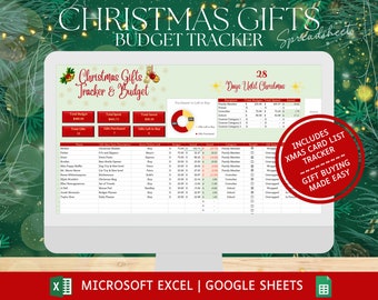 Christmas Budget Excel Template - Etsy