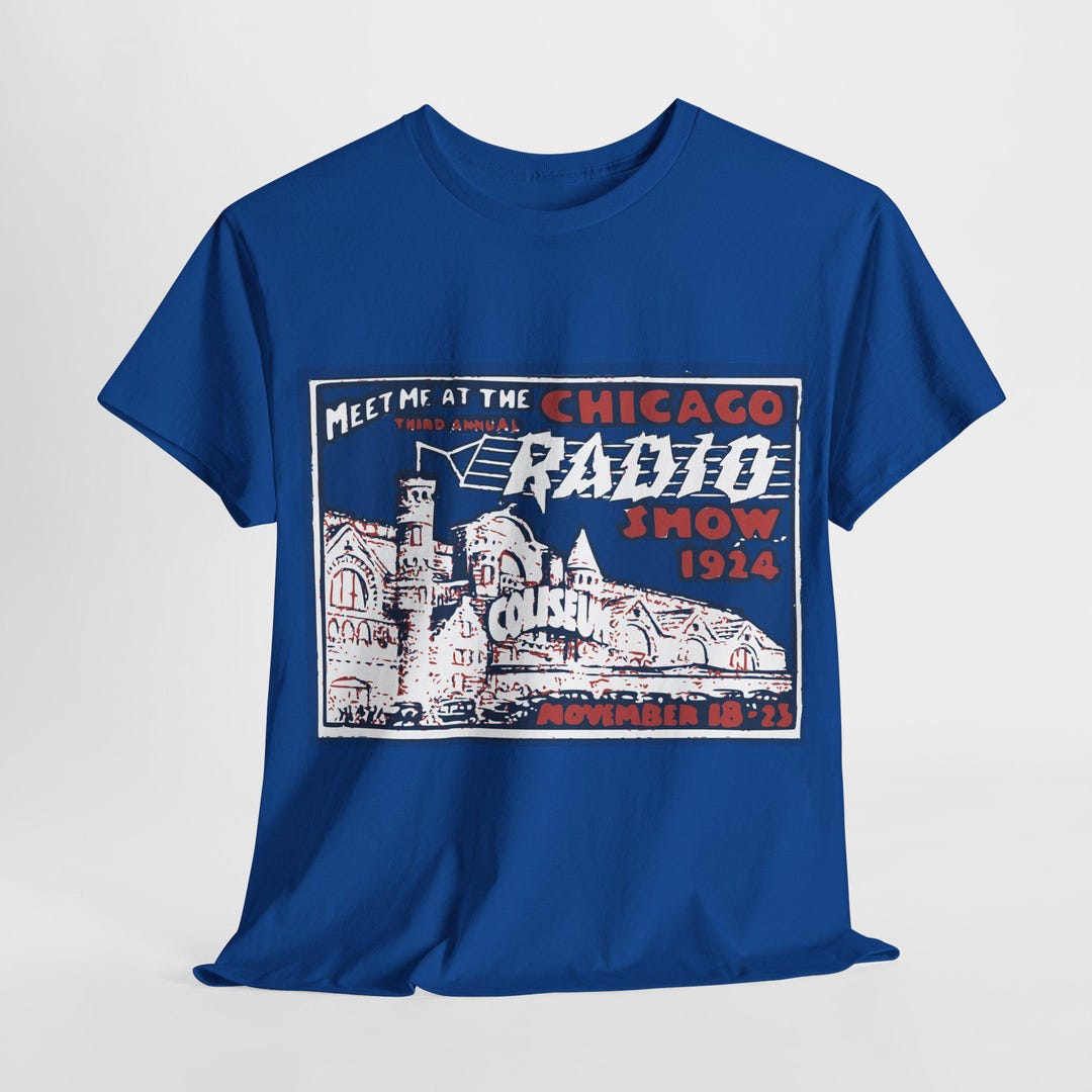 1924 Chicago Radio Show T-shirt / Antique Radio Tee / Vintage Design ...