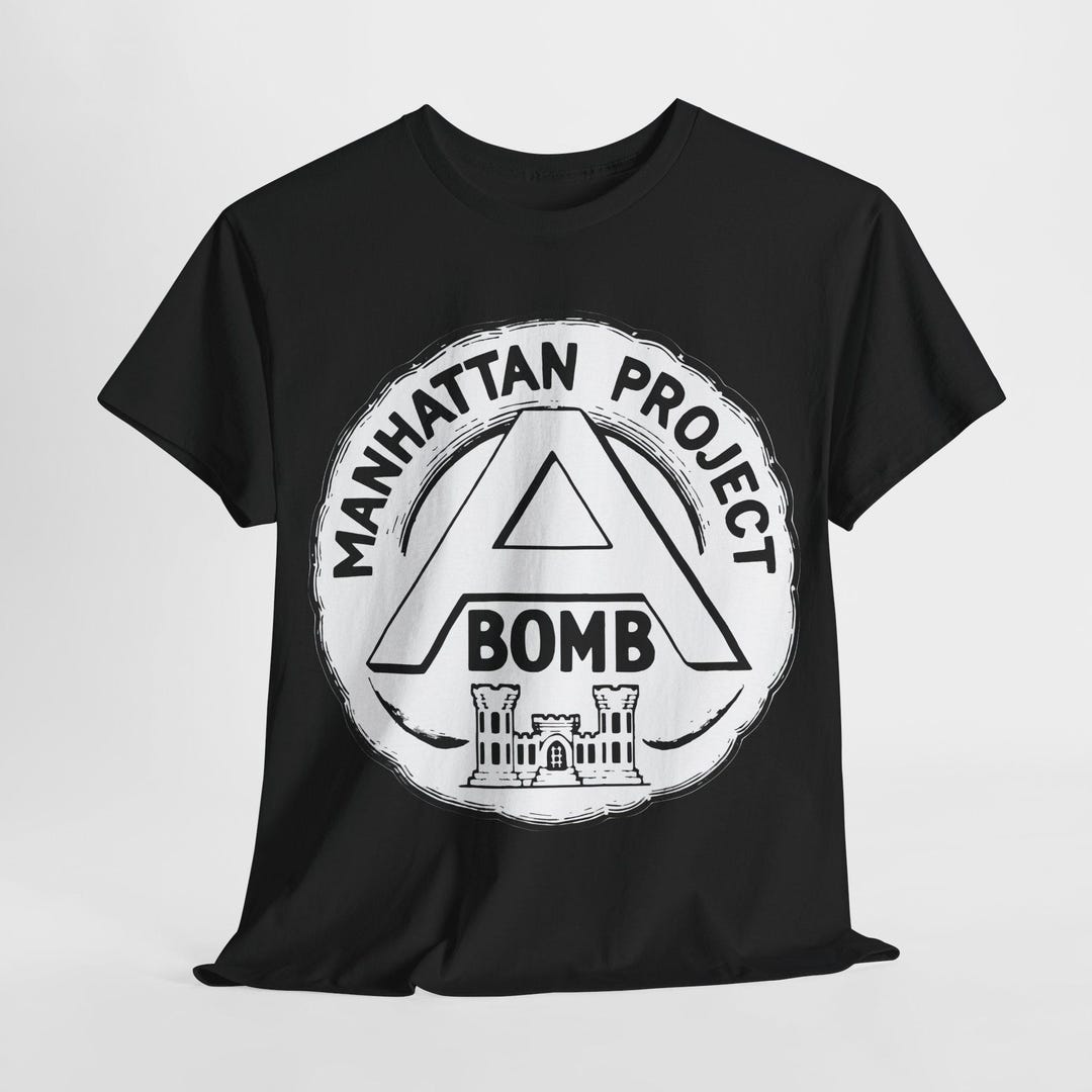 Manhattan Project Retro Logo T-shirt - 1940s Commemorative Design - US ...