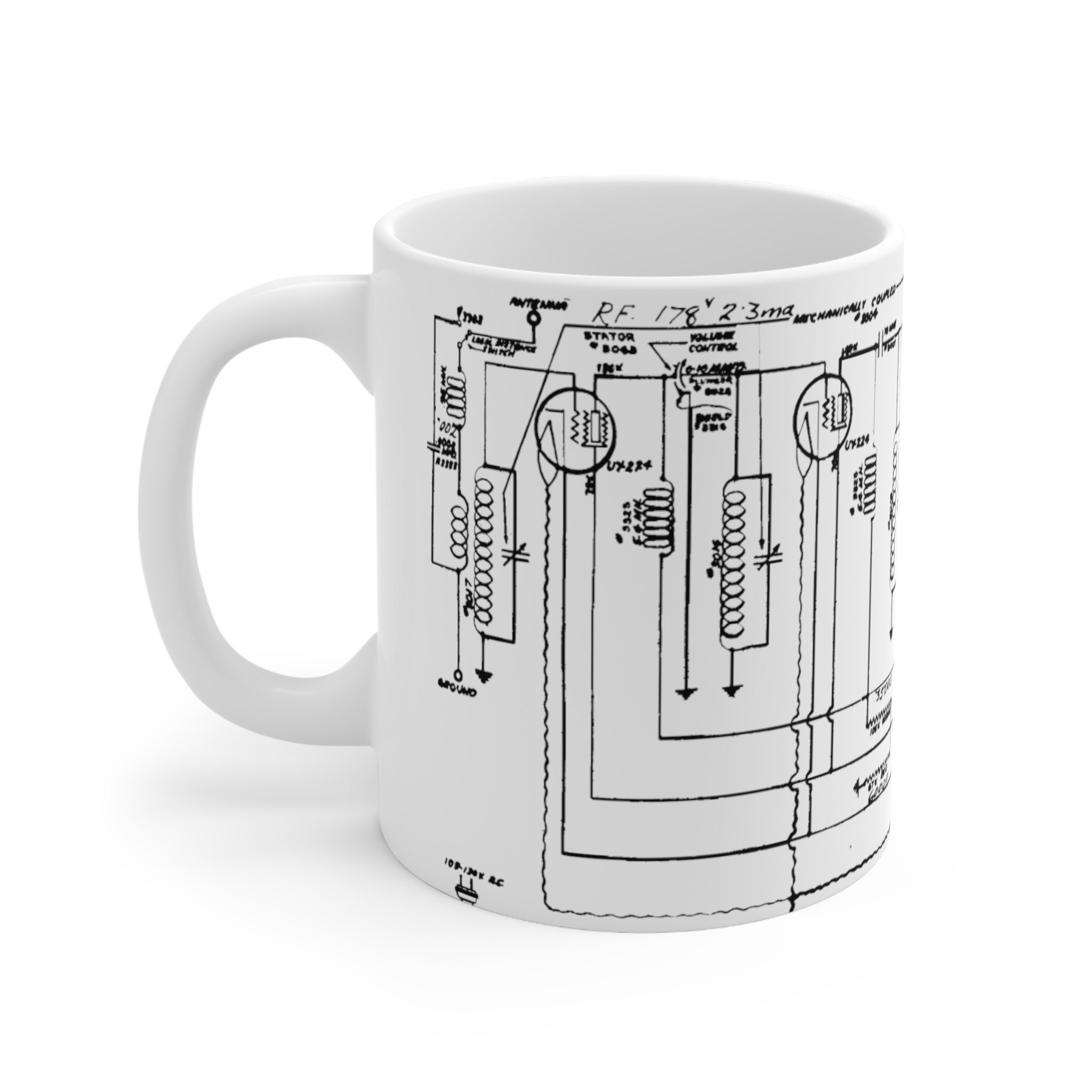 Brunswick Antique Radio Schematic Ceramic Coffee Mug - Etsy