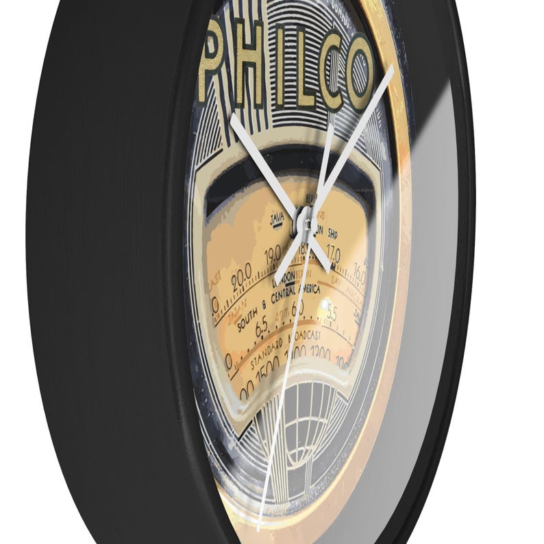 1930's Philco Retro-look Radio Dial 10" Wall Clock - Vintage Radio ...