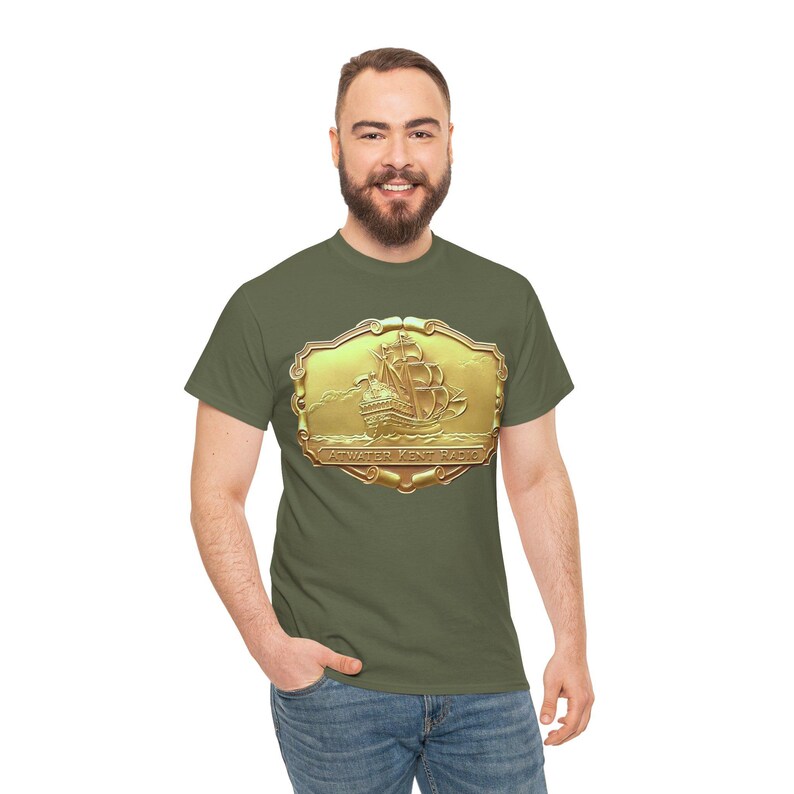 1930's Atwater Kent Sailing Ship Retro Logo - Antique Radio T-shirt Tee ...