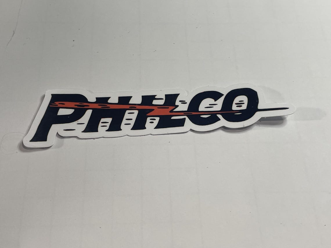 Philco Antique Radio Lighting Bolt Logo Sticker for Laptop, Toolbox ...