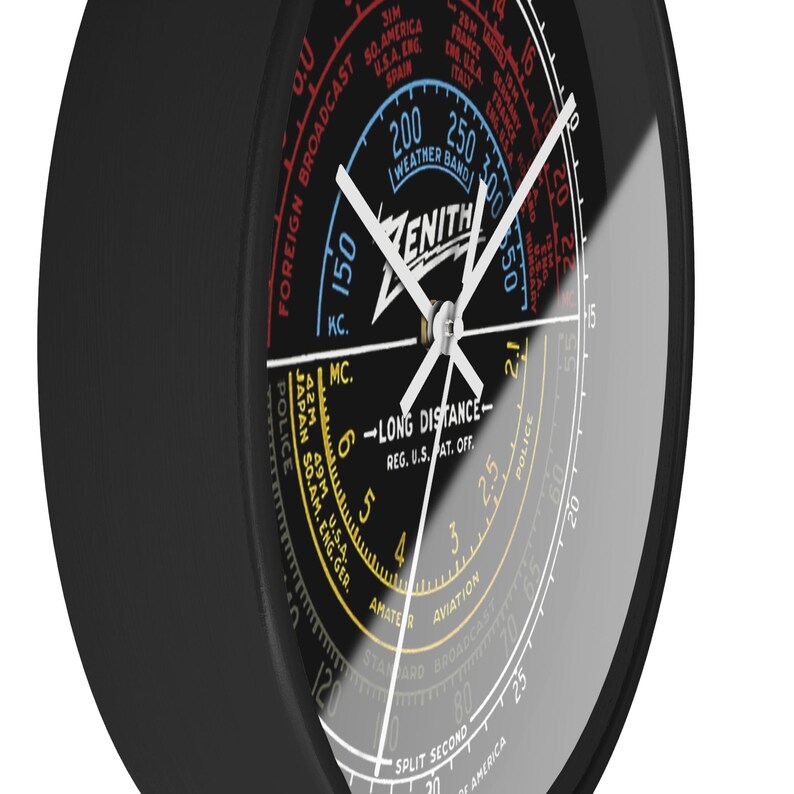 Zenith Long Distance Retro-look Radio Dial 10" Wall Clock - Vintage ...