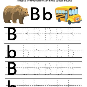 26 Printable Alphabet Tracing Worksheets - Etsy