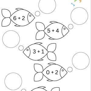 Fishing Addition Worksheets Printable | Catch the Answers Math Practice ...
