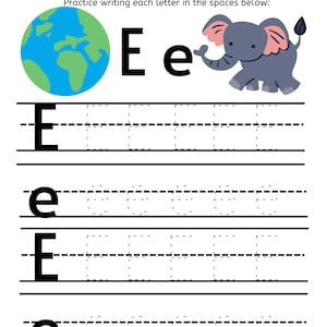 26 Printable Alphabet Tracing Worksheets - Etsy