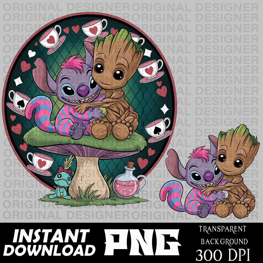Groot and Stitch Png, Groot and Stitch Download, Stitch Shirt Printable ...