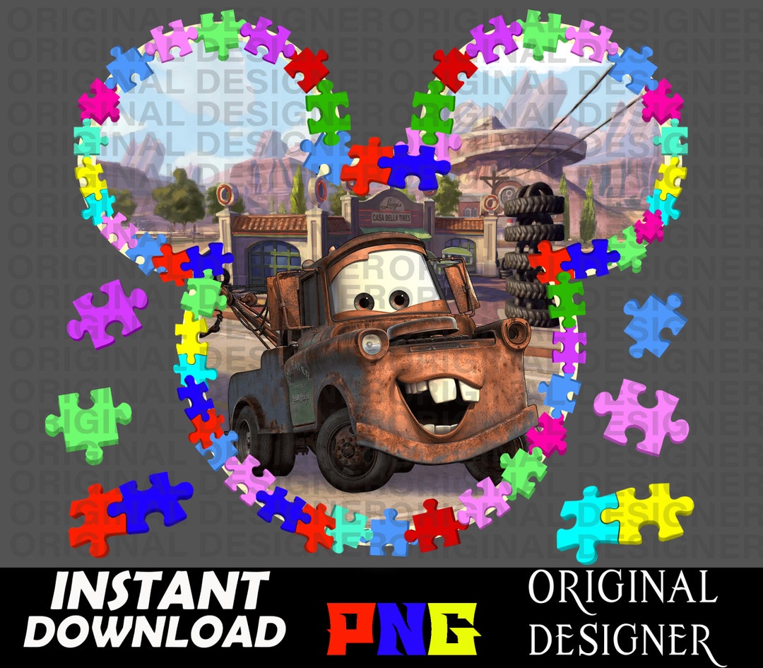 Cars Mater Png, Autism, Cars Clipart, Cars Mater Sublimation, Autism ...