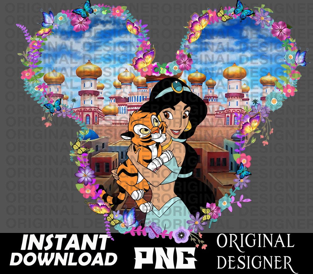 Jasmine Clipart, Aladdin PNG Cartoon Sublimation, Princess Jasmine Png ...