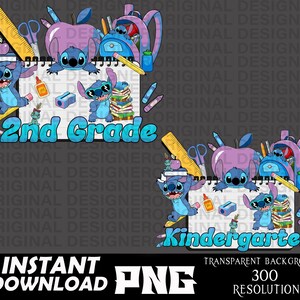 Stitch Digital Png, Stitch Back to School, Stitch Shirt, Back to School ...