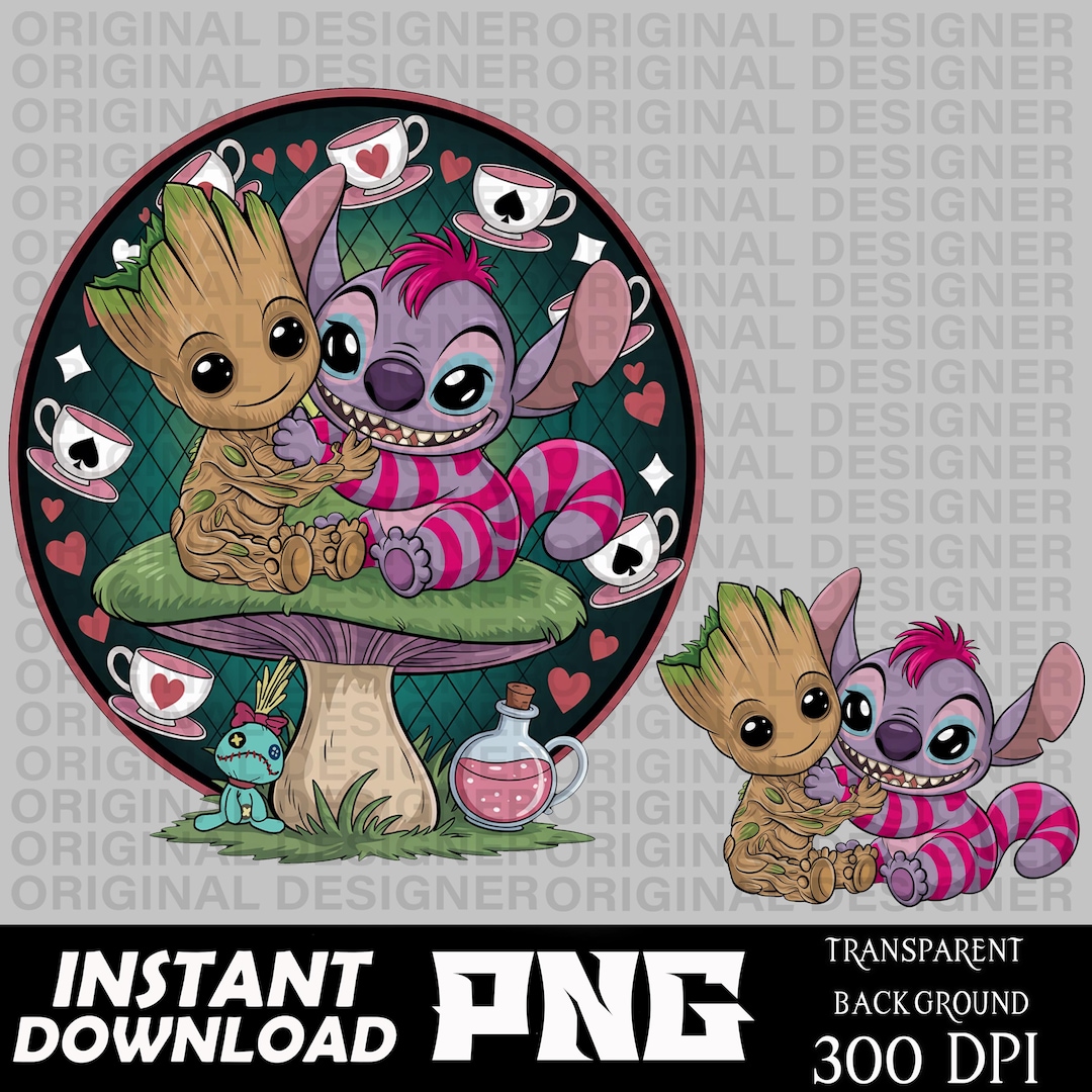 Groot and Stitch Png, Groot and Stitch Download, Stitch Shirt Printable ...