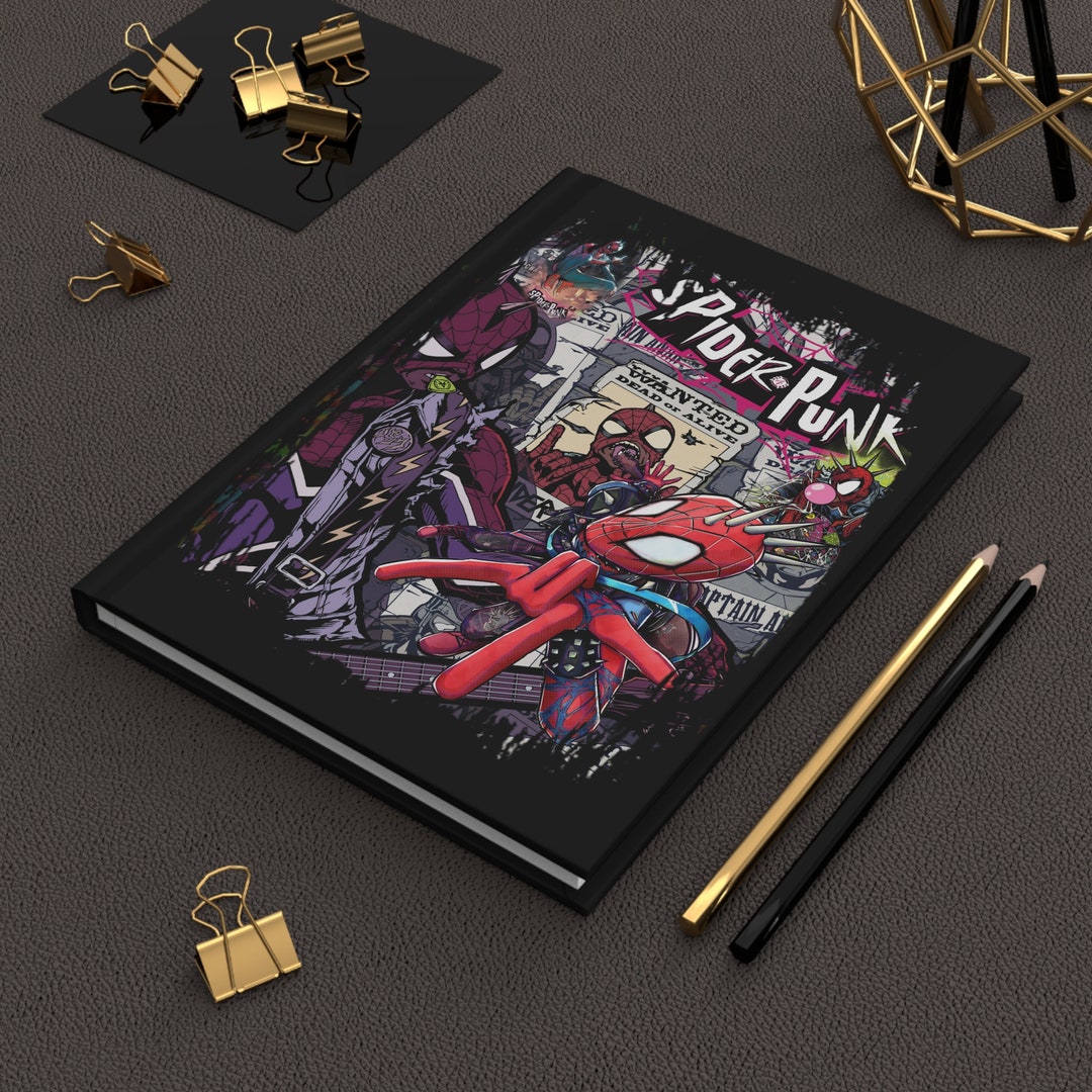 Spider Punk Notebook, Spider Man Journal, Rock Notebook, Spider Verse ...