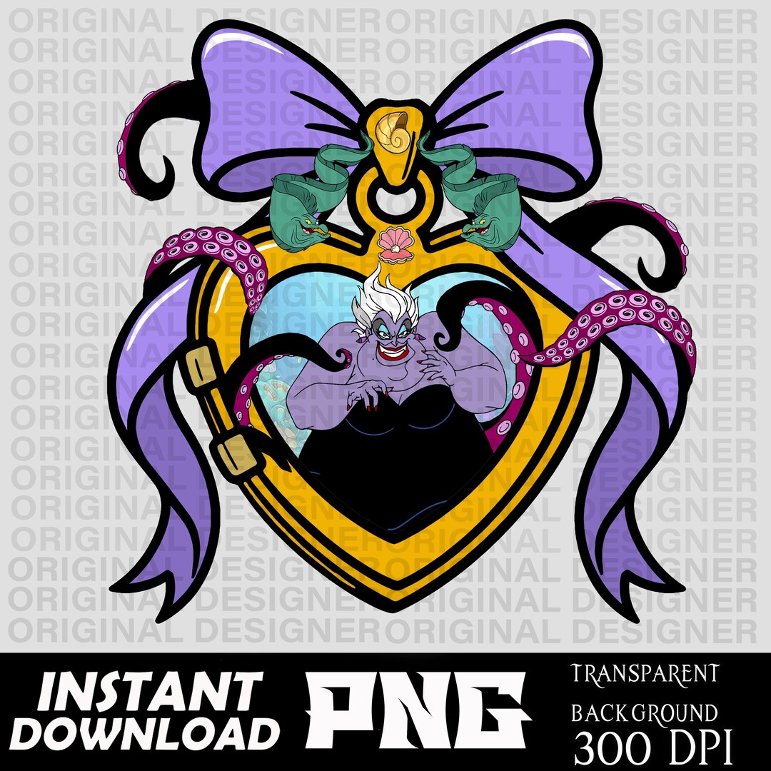 Ursula Png, Villain Png, Ursula Design, Ursula Bow Png, Ursula ...
