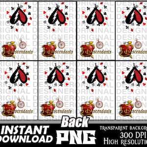 Descendants Red Valentines Day Printable Kid Cards Bundle, Descendants ...