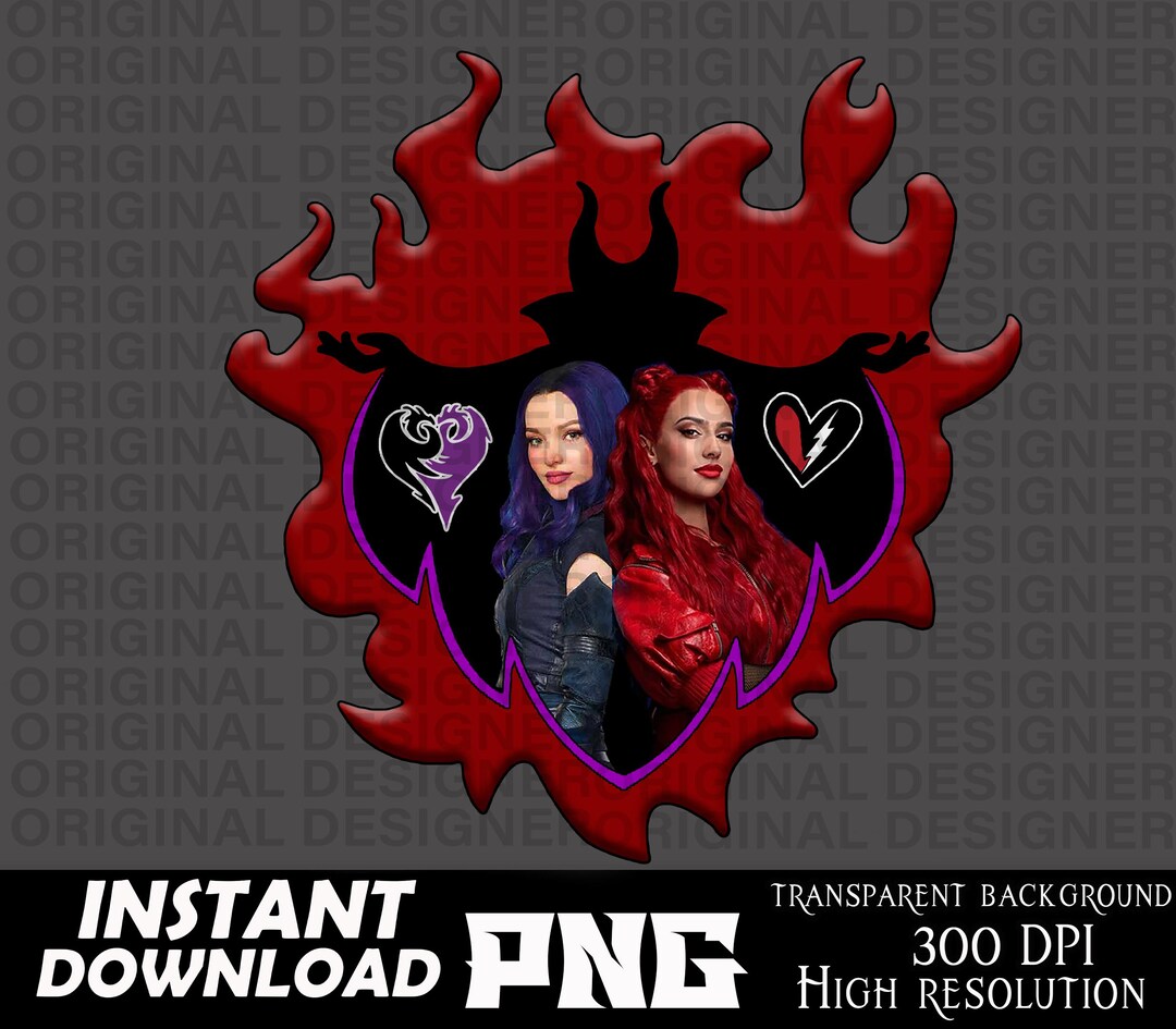 Descendants Red and Mal, Descendants Red Png, Rebel Heart Png ...